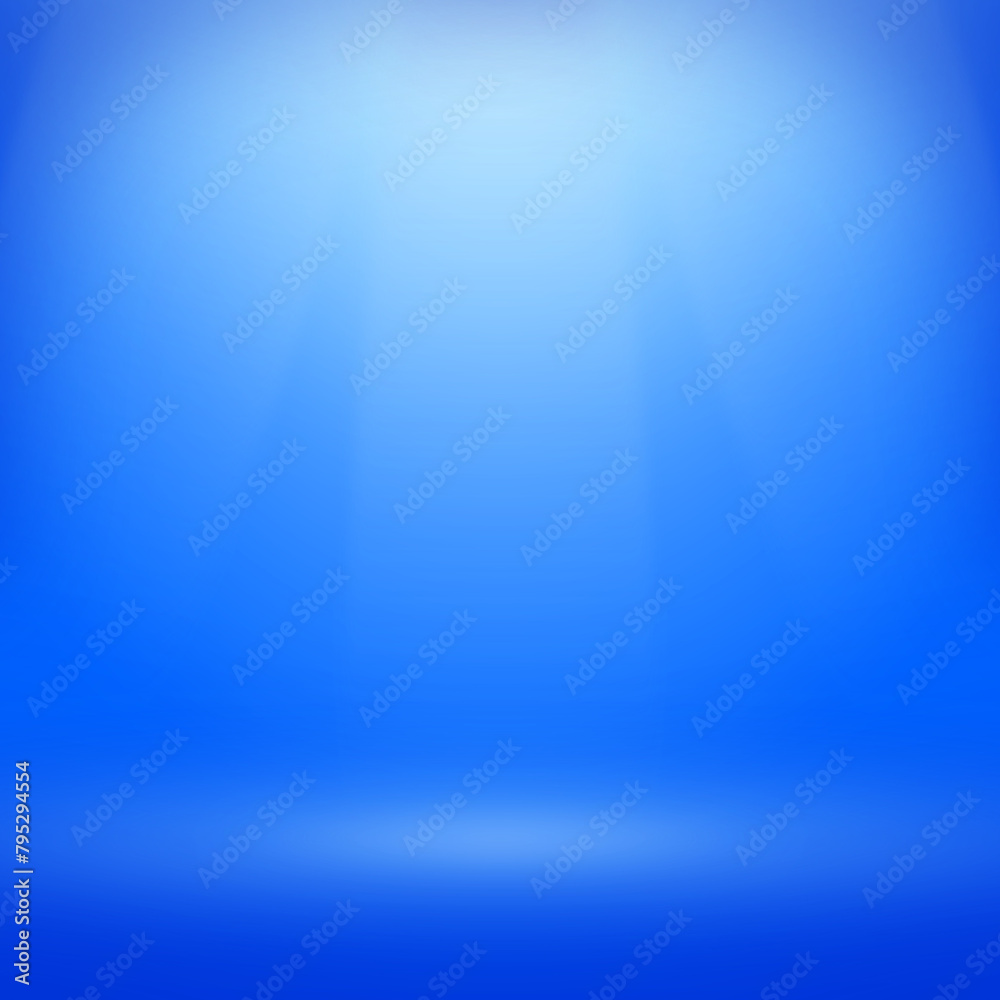 Abstract blue gradient background with spot light. Backdrop stage used ...