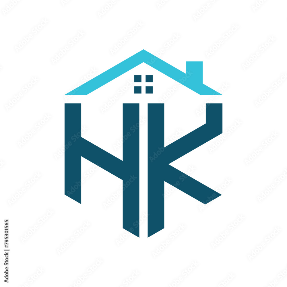 HK House Logo Design Template. Letter HK Logo for Real Estate ...