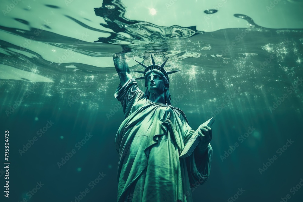 A creative underwater view of the Statue of Liberty hints at the ...