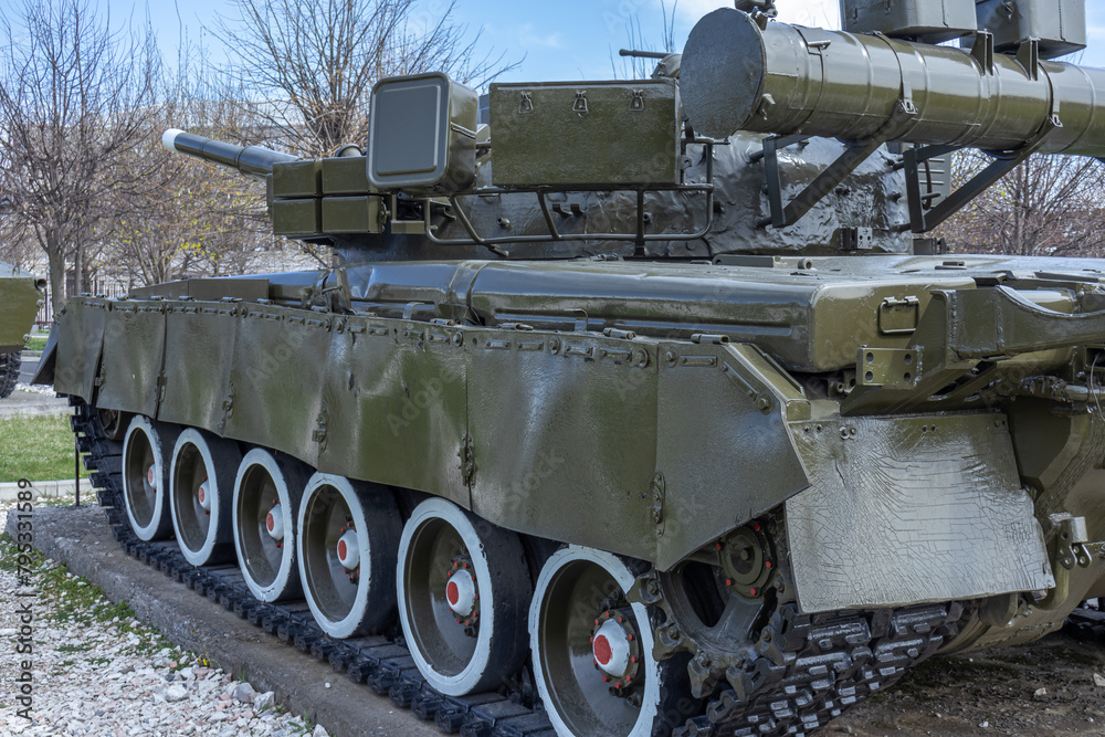 The main battle tank produced in the USSR. A tank with a gas turbine ...