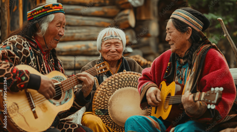 Elders passing down traditional music instruments and songs to younger ...