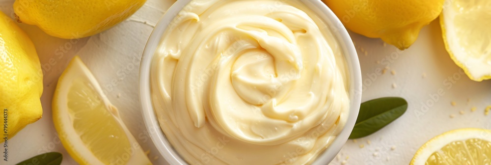 Delve into the creamy richness of liquid mayonnaise, its smooth texture ...