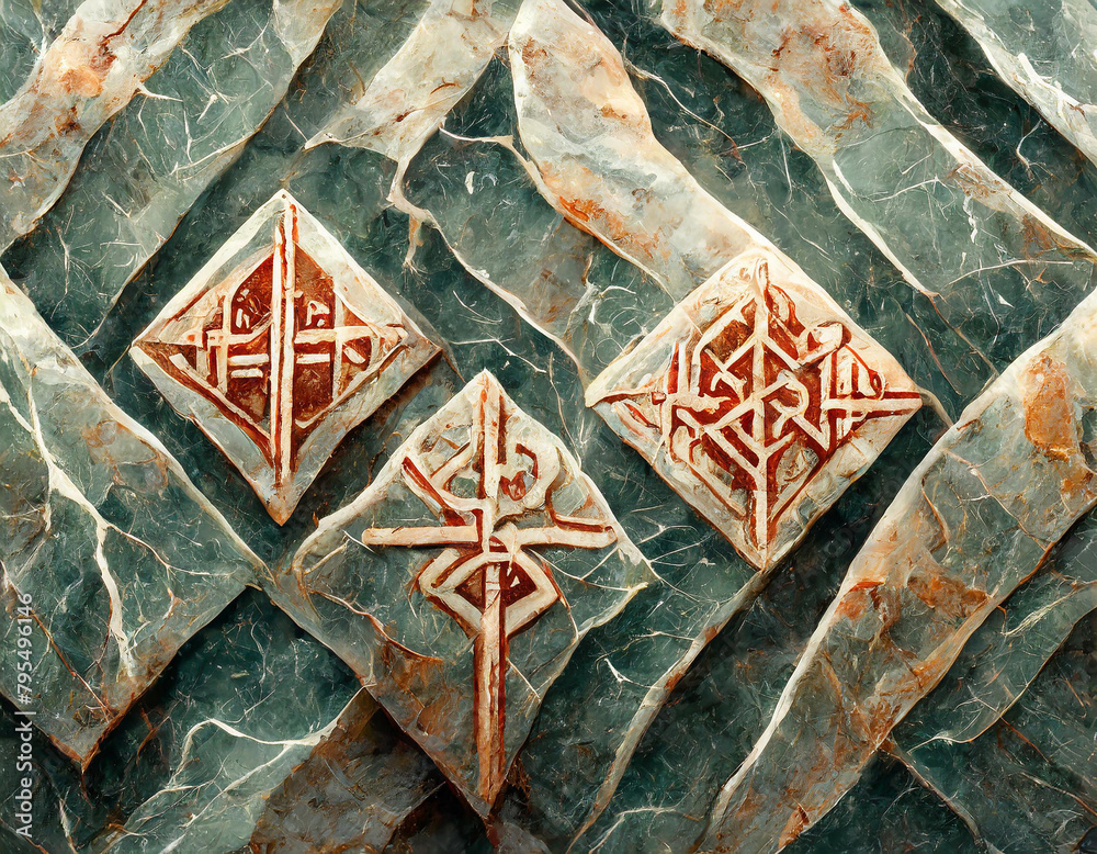 Background Texture Pattern in the Style of Ancient Runestone Marble ...