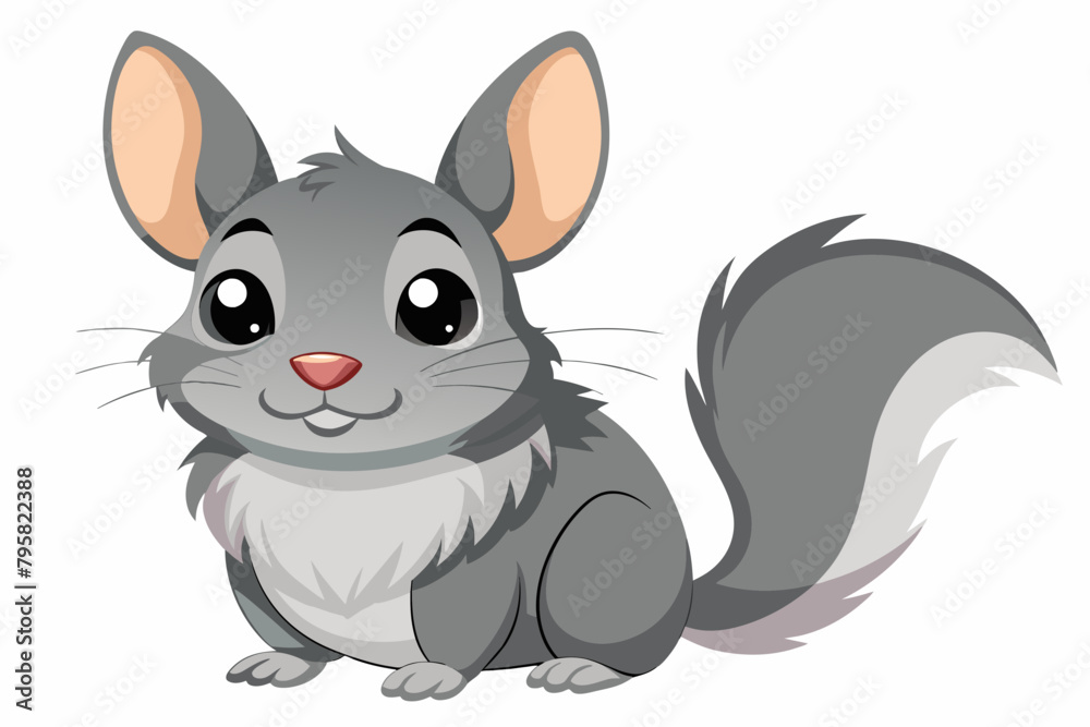 chinchilla cartoon vector illustration Stock Vector | Adobe Stock