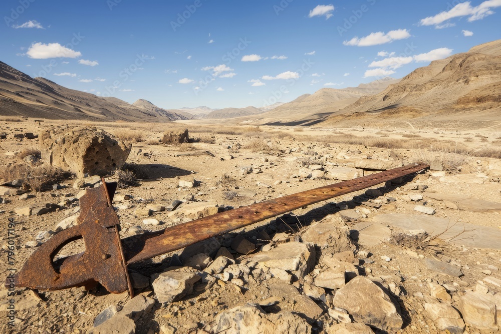 Journey to the edge of an ancient battlefield, where rusted weapons and ...