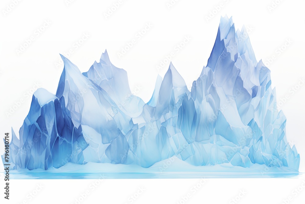 Crystal Clear Iceberg Gradients: A Frosty Color Spectrum Mirage Stock ...