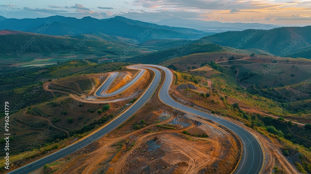 dramatic aerial view showcases the transformative power of road ...