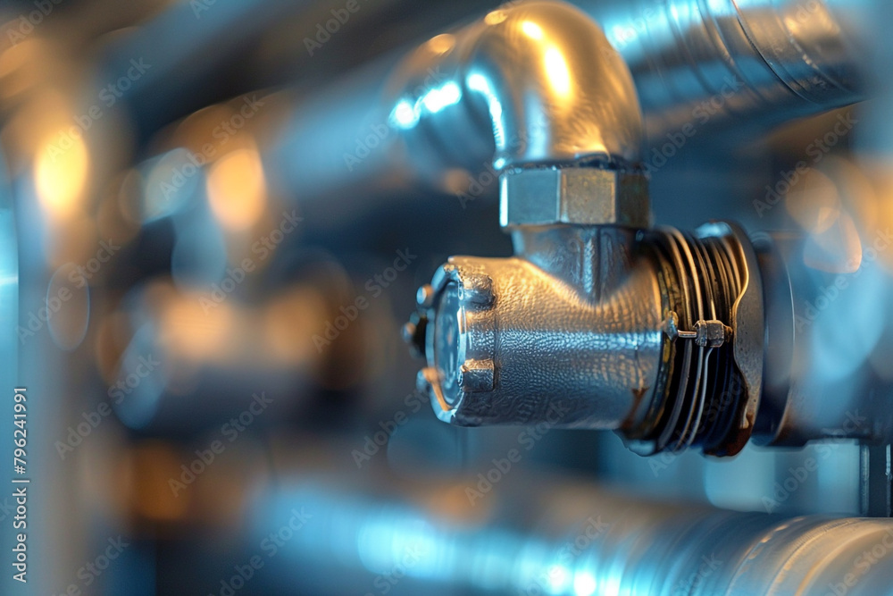 Zoomed-in image of a heat exchanger in a HVAC system, highlighting the ...