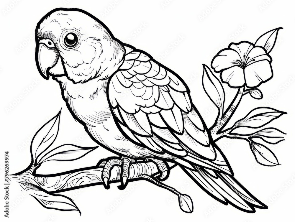 Ilustración de Stock Coloring Pages for Kids, Preschoolers, Simple ...