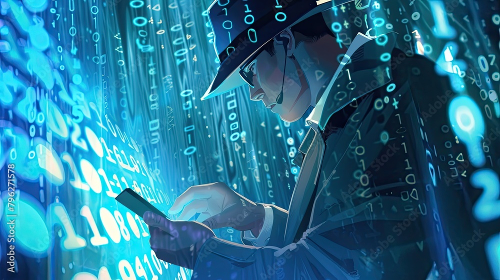 Undercover operative hacking into a secure database. Government hacker ...