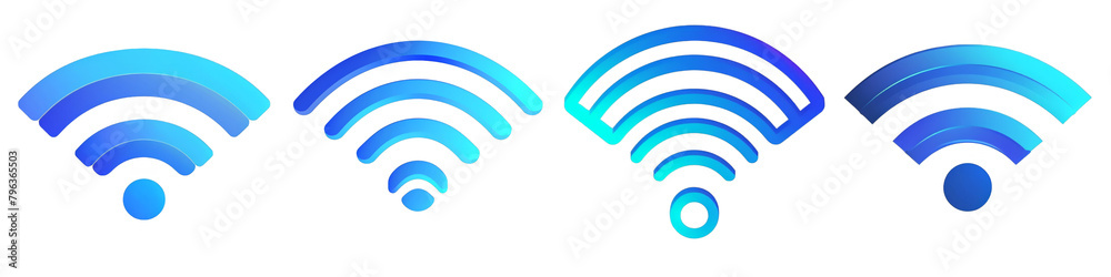 Wifi clipart collection, symbol, logos, icons isolated on transparent ...