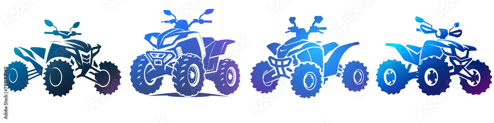 Quad Bike clipart collection, symbol, logos, icons isolated on ...