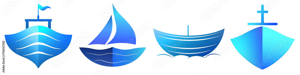 Boat clipart collection, symbol, logos, icons isolated on transparent ...