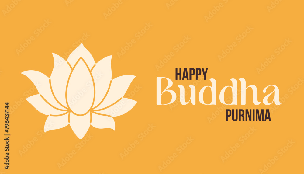 Happy Vesak Day, Buddha Purnima wishes greetings vector illustration. Posters, banners ...