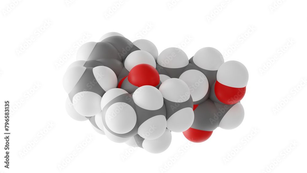 simvastatin molecule, statin, molecular structure, isolated 3d model ...
