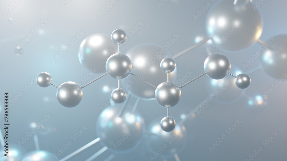 ethylene glycol molecular structure, 3d model molecule, antifreeze ...