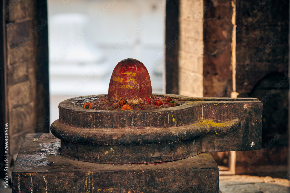 Ancient votive shrine of Pandra Shivalaya with Shiva Lingam in ...