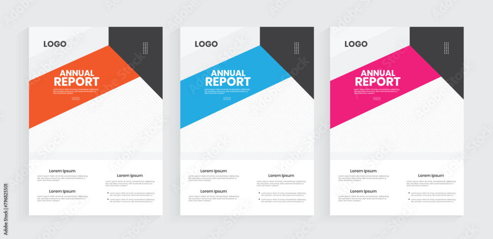 A4 annual report book cover design. Brochure document cover design ...