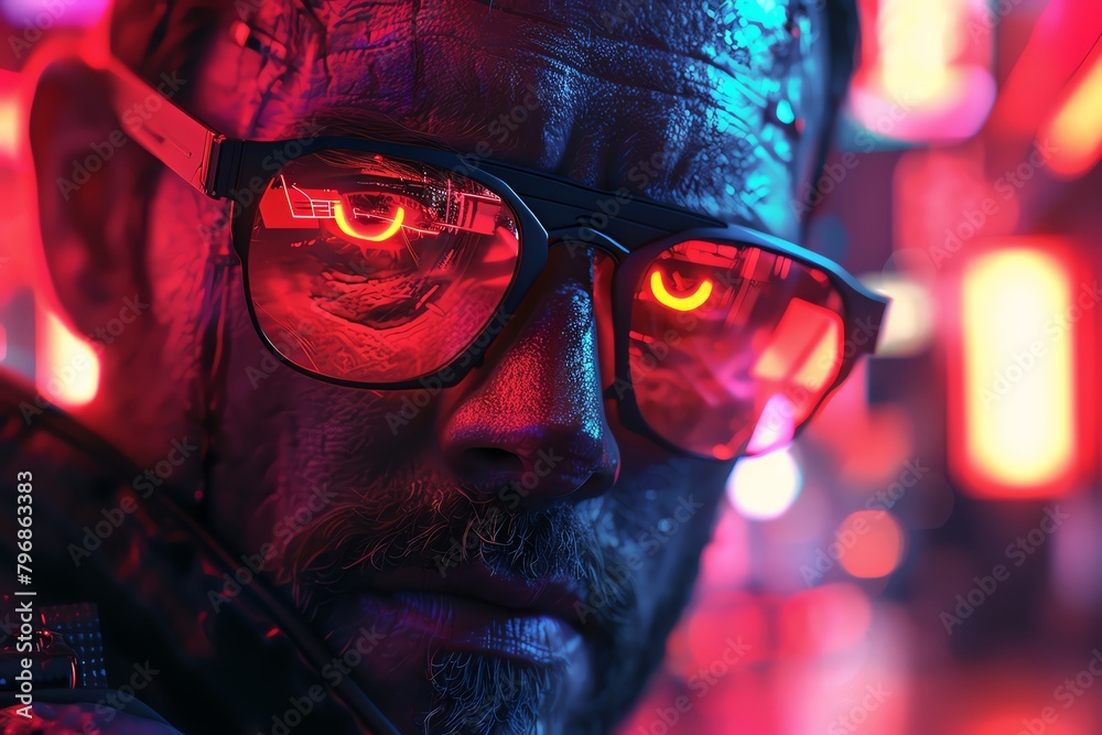 Craft a detailed close-up scene of the Dystopian detectives vigilant ...