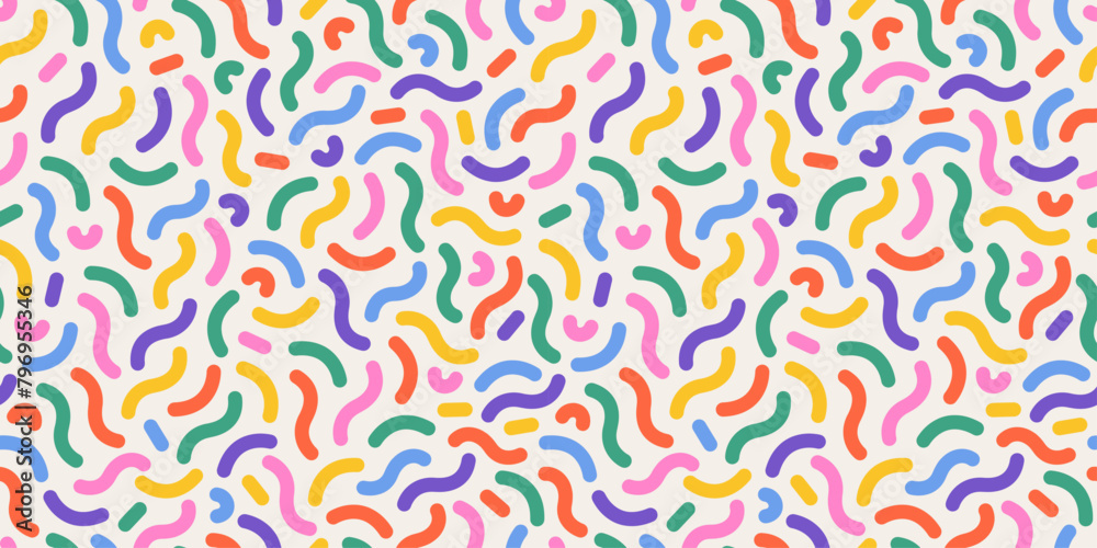 Rainbow cake sprinkle pattern. 80s Birthday. Funky confetti background ...