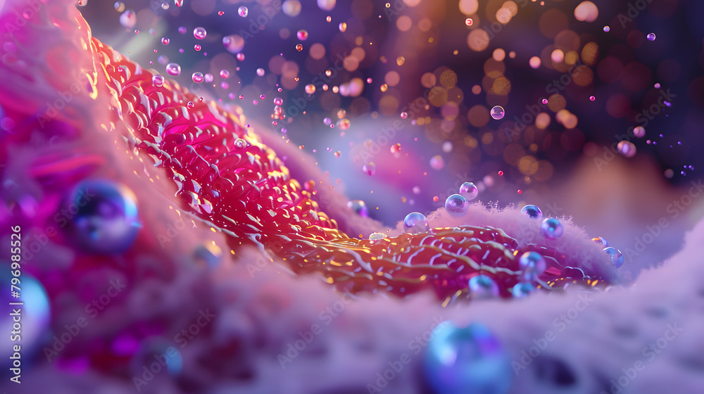 3D visualization of a human stomach enveloped by unusual medical ...
