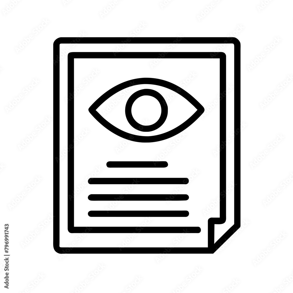 Eye Chart icon vector graphics element silhouette vision acuity and ...