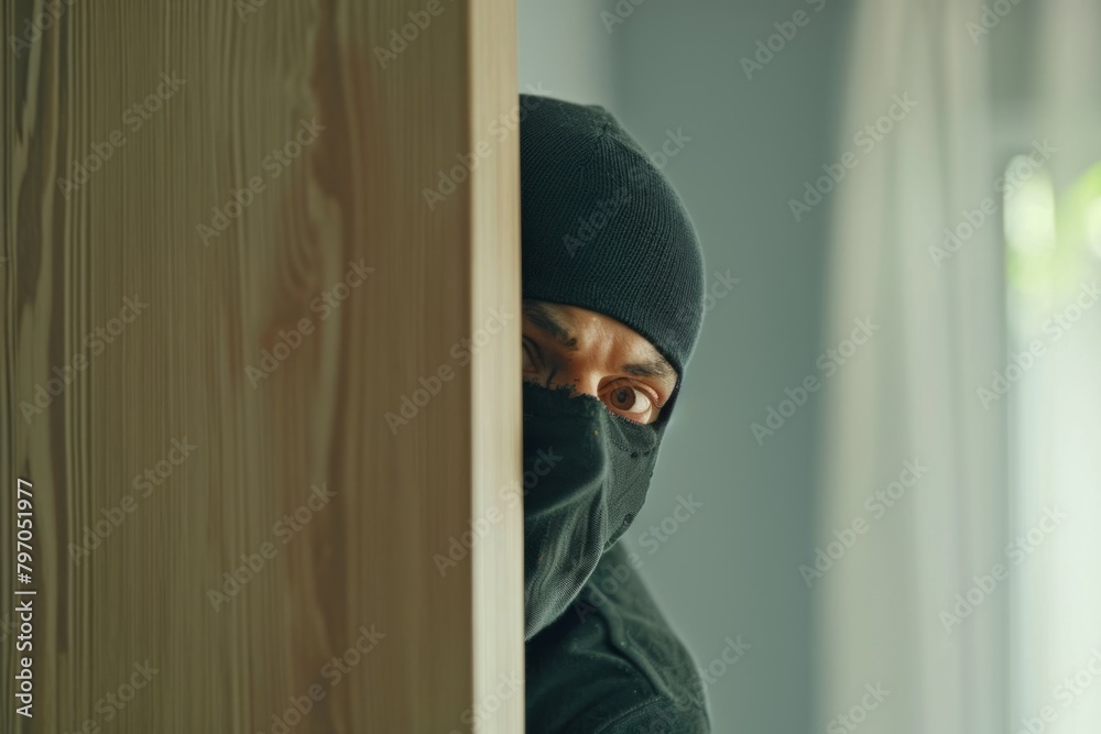 Burglar thief robbing house criminal activity robbery burglary mask ...