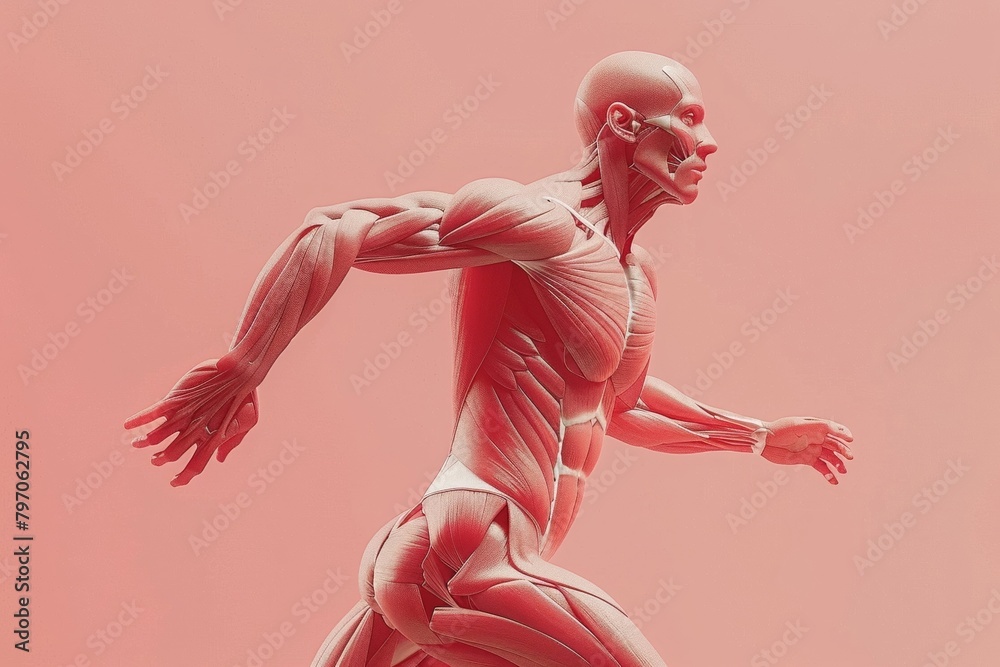 muscle anatomy This posture indicates movement and physical fitness ...