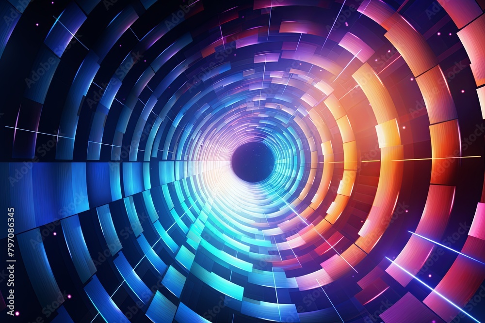 Time-Warped Vortex Gradients AR App Background: Synchronized Multi ...
