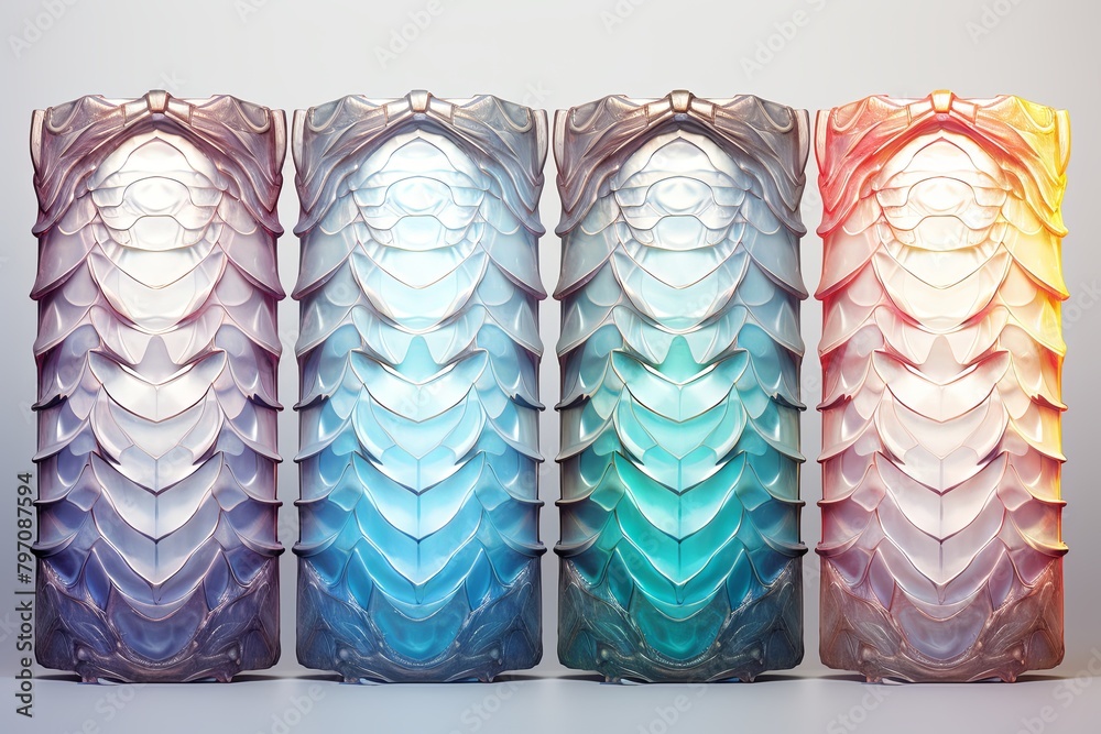 Translucent Dragon Scale Gradients: Mythological Book Cover Art Stock ...