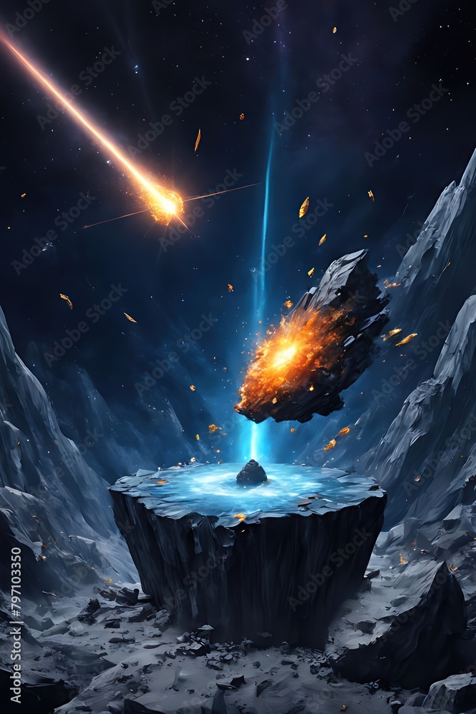 Astronomy wallpaper with the concept of a background Where asteroids ...