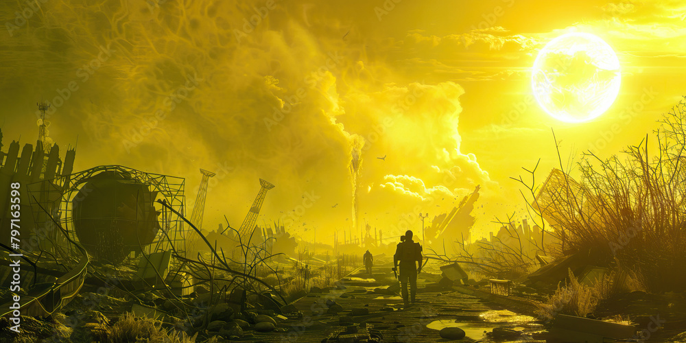 Stock-Illustration „Radiant Rebirth: Hope in a Radioactive World - A ...