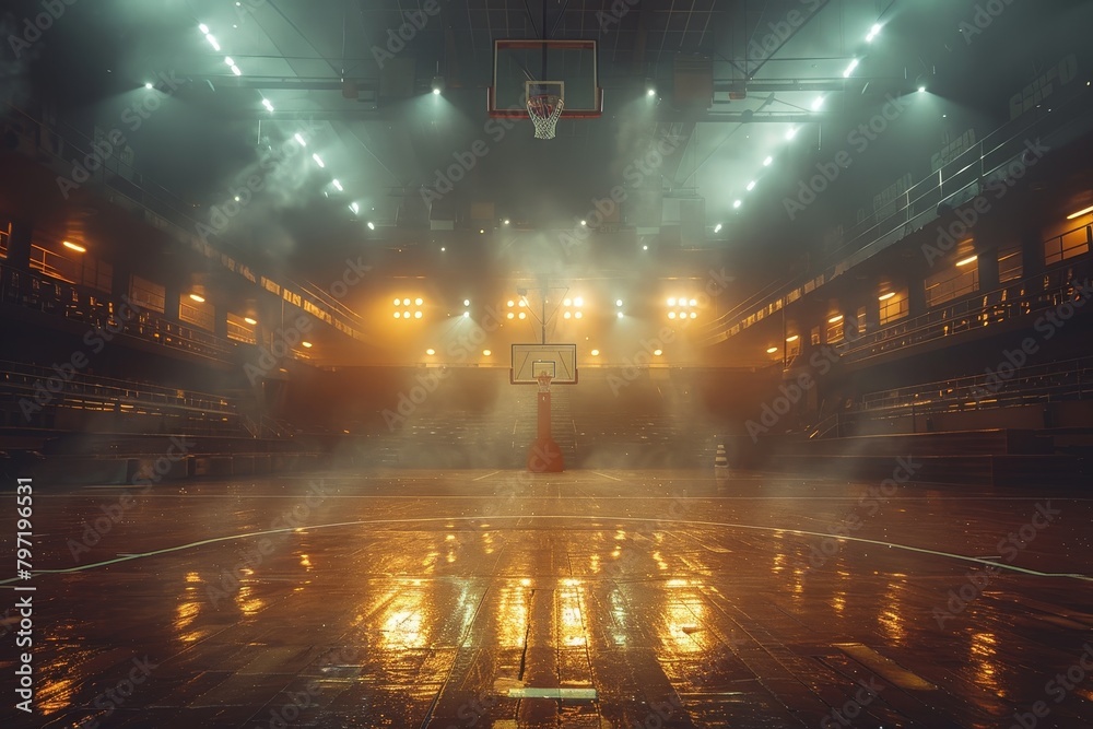 Professional basketball court arena background Stock Illustration ...