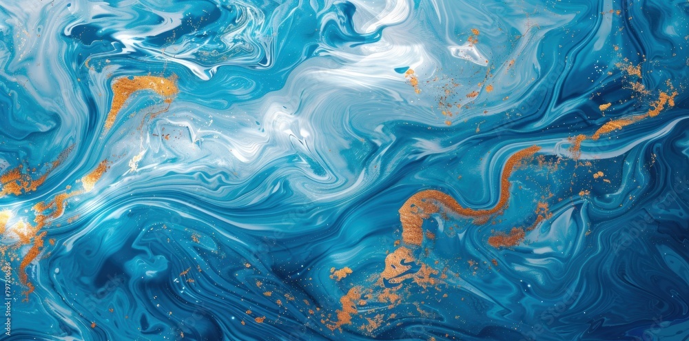 Aquatic background inspired by stylized water swirls. Serene and ...