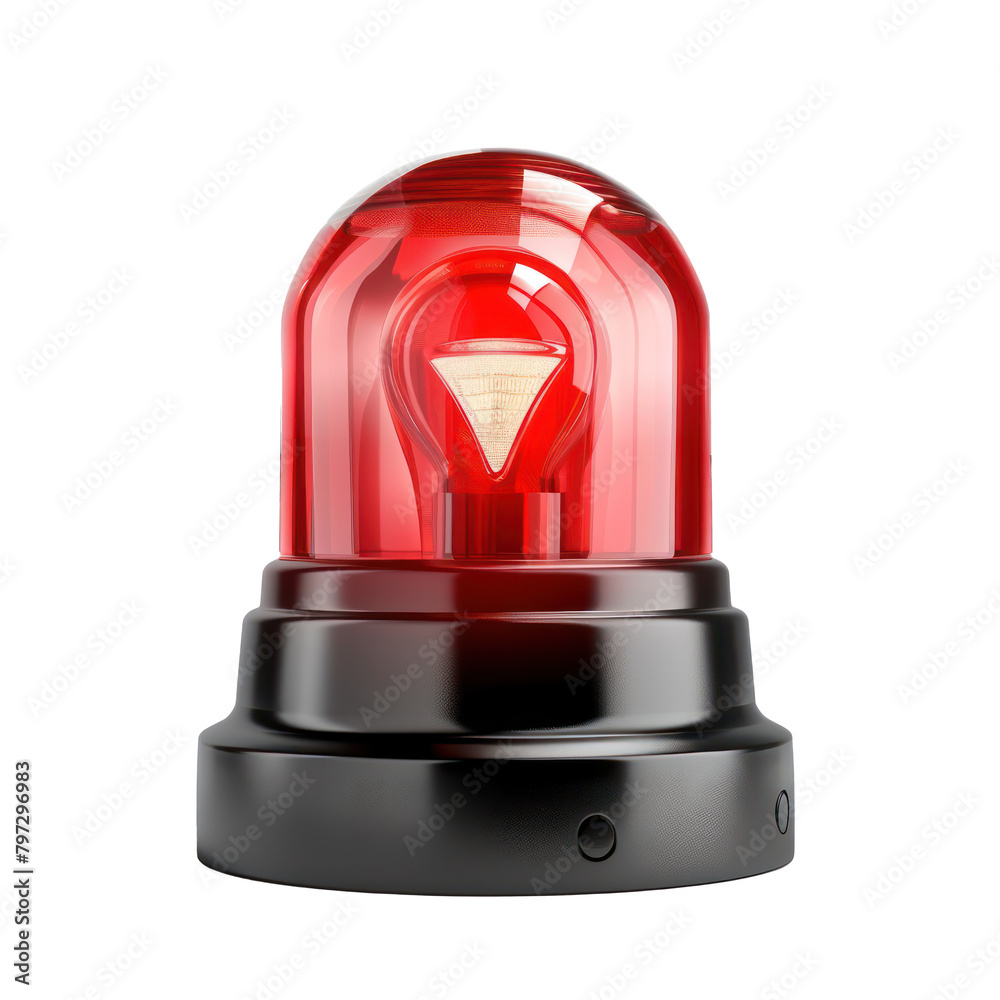 Red siren light on transparency background PNG Stock Photo | Adobe Stock