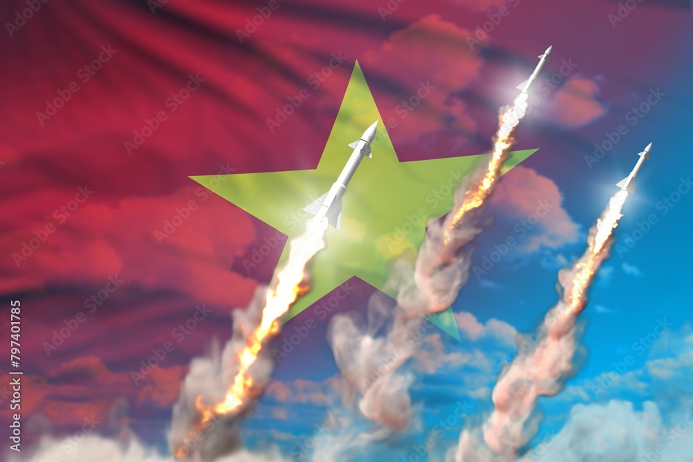 Vietnam ballistic warhead launch - modern strategic nuclear rocket ...