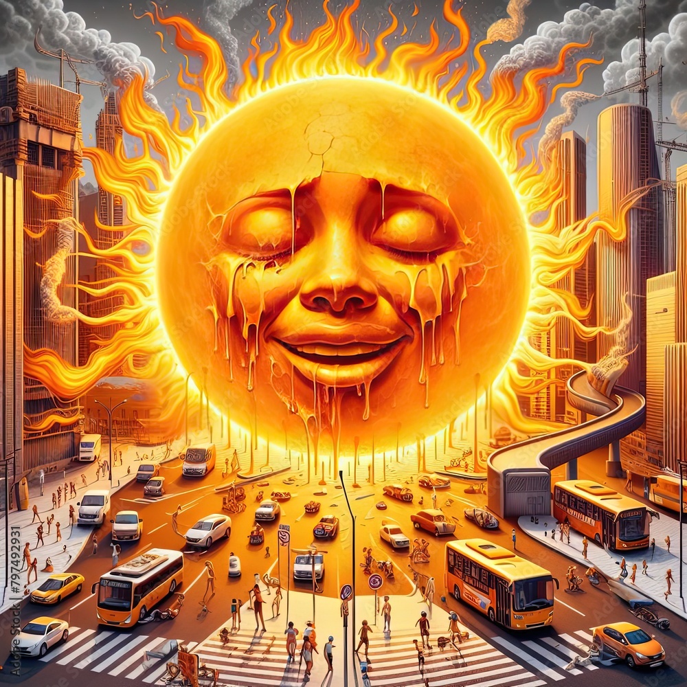 a poster for a firework advertises a movie called a extremely hot sun ...