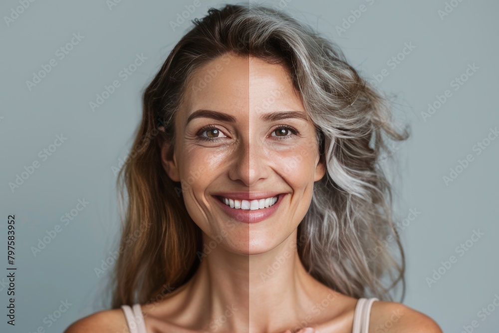 Gray stage essentials in aging perceptions contrast aging hair ...