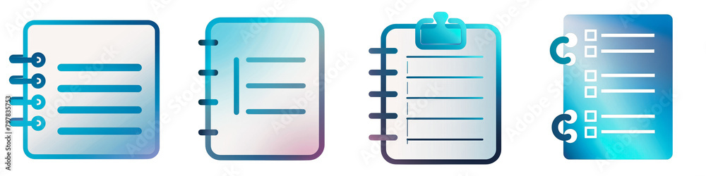 Planner clipart collection, symbol, logos, icons isolated on ...
