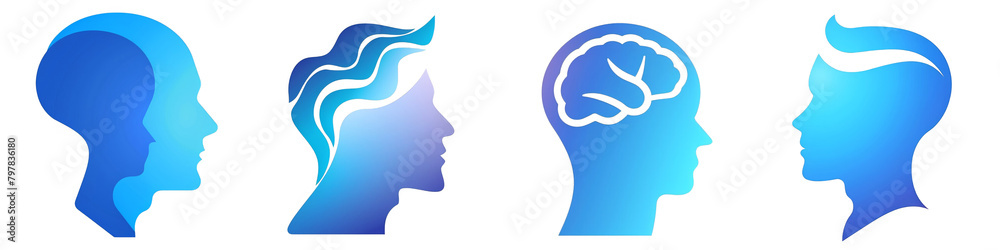 Mindset clipart collection, symbol, logos, icons isolated on ...