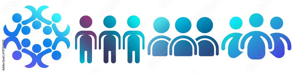 Inclusion clipart collection, symbol, logos, icons isolated on ...