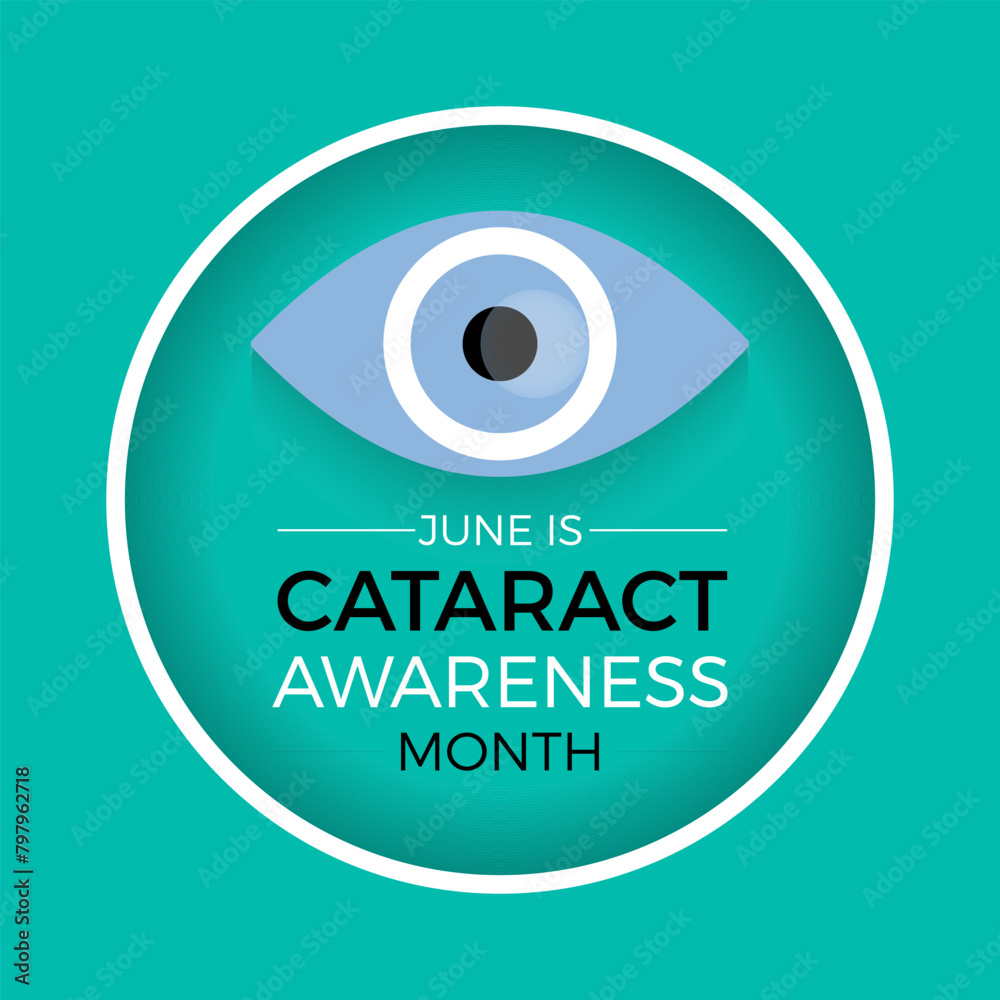 Cataract awareness month health awareness vector illustration. Disease prevention vector ...