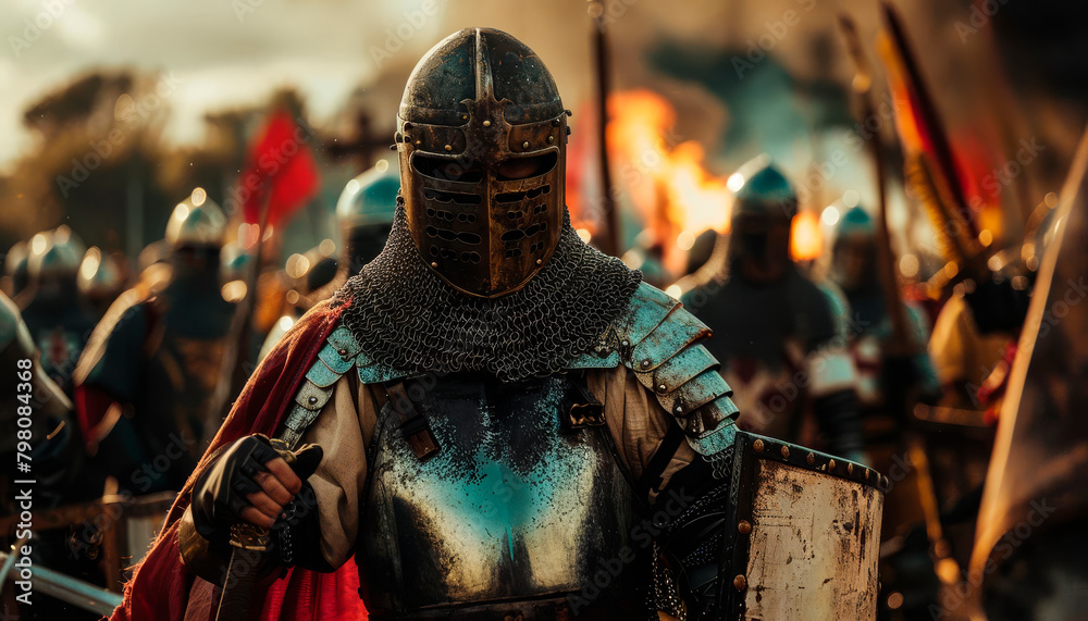 historical reenactment, medieval knights embody valor and chivalry ...