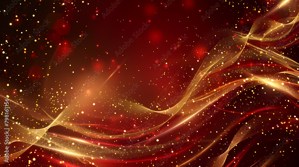 Red, gold lines, celebration background Stock Illustration | Adobe Stock