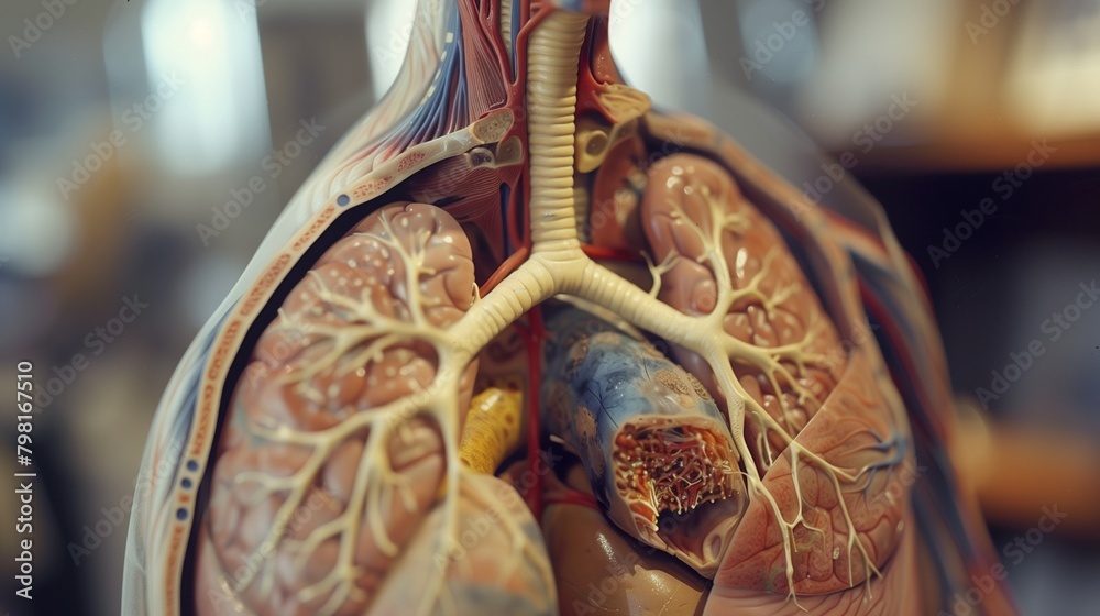 Anatomy of the respiratory system Stock Illustration | Adobe Stock