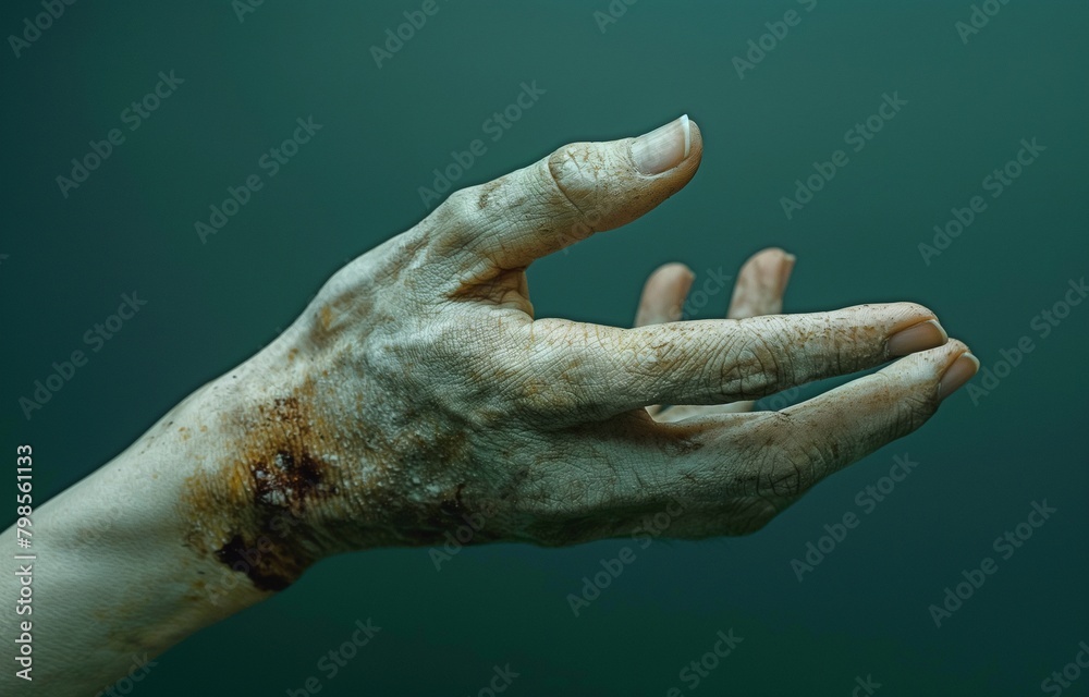 extreme scratching and itching of hands. terrifying wound Allergies ...