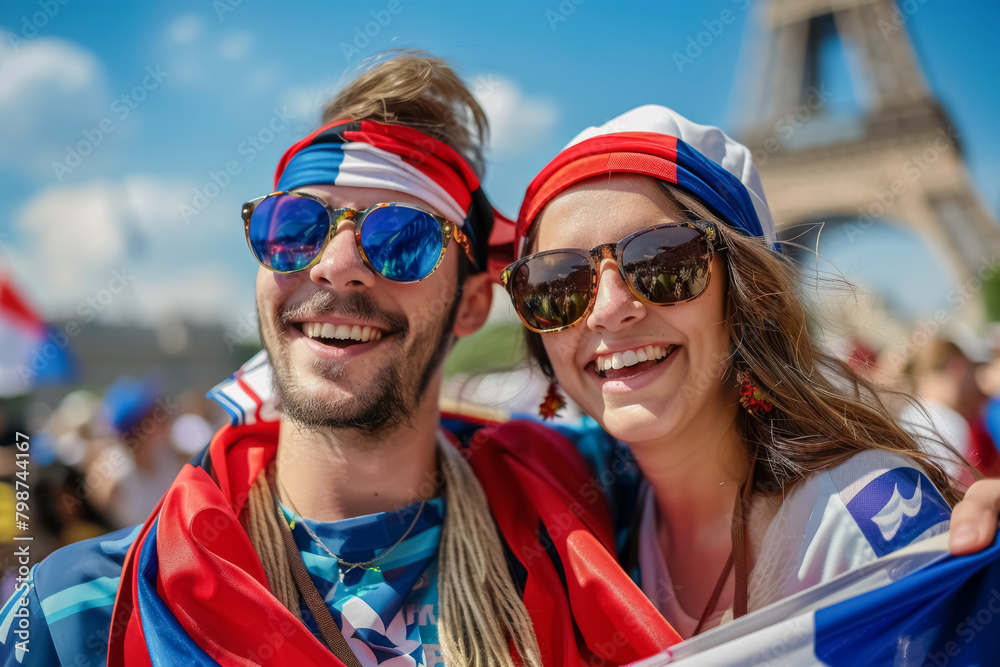 International fans from different countries celebrate the 2024 Olympic ...