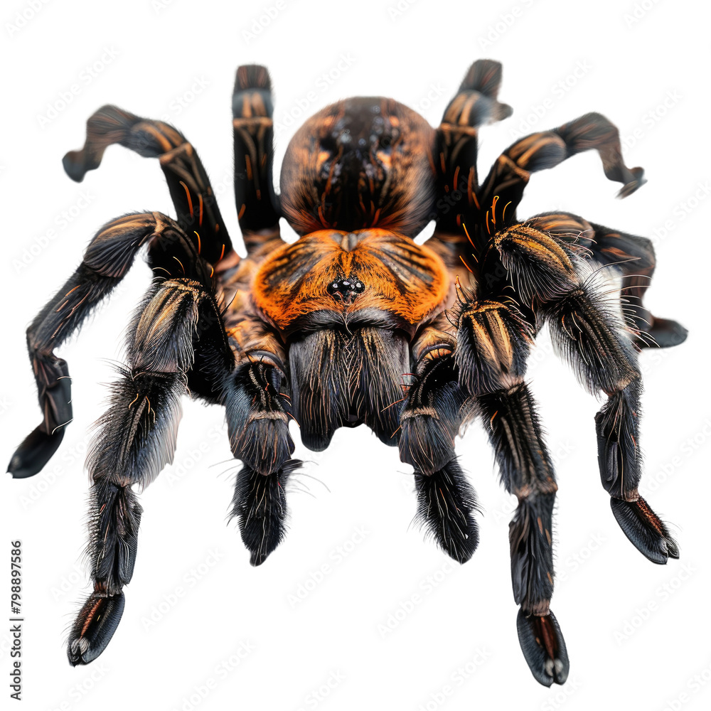 Angry Tarantula Spider On isolated transparent PNG background Stock ...