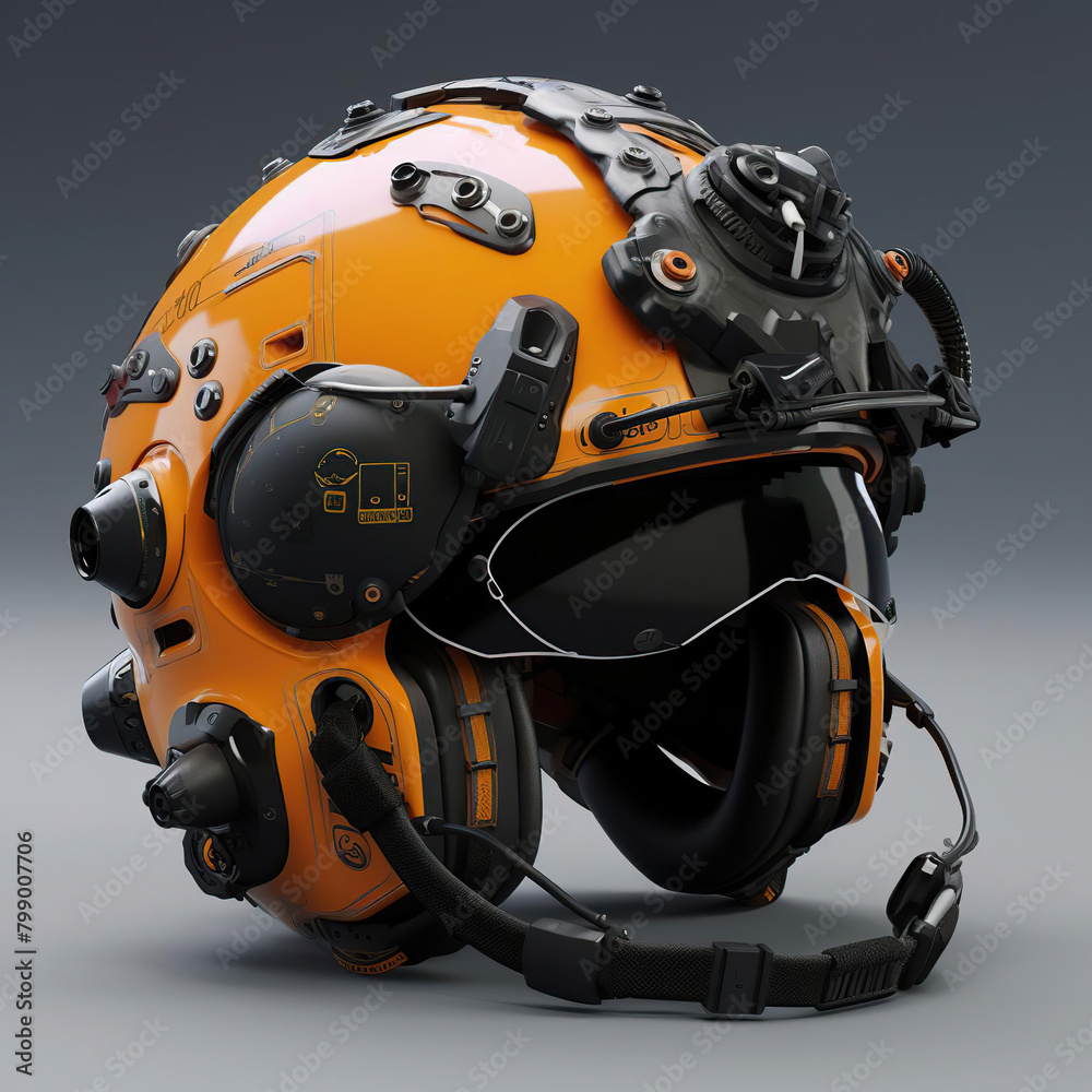 Astronaut helmet HUD with oxygen levels, suit status, and mission ...