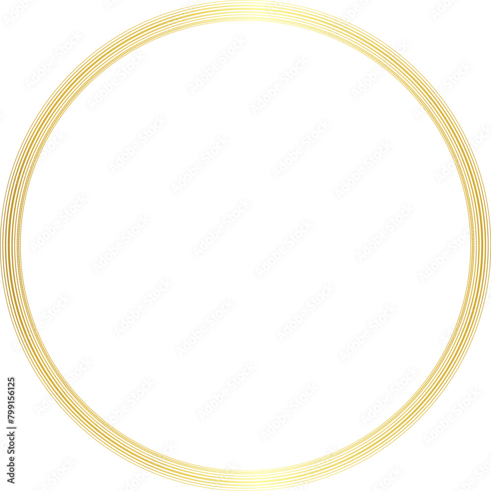 Vector de Stock Circle frame gold frames Picture Frame luxury golden ...